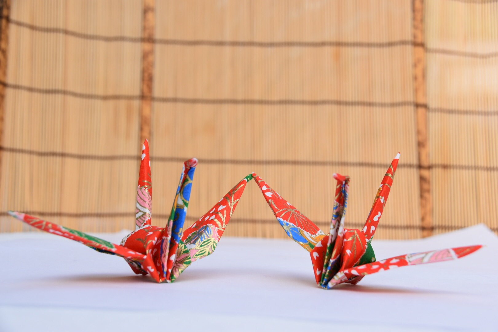 Unique Connected Washi Paper Cranes for Anniversary Wedding - Etsy