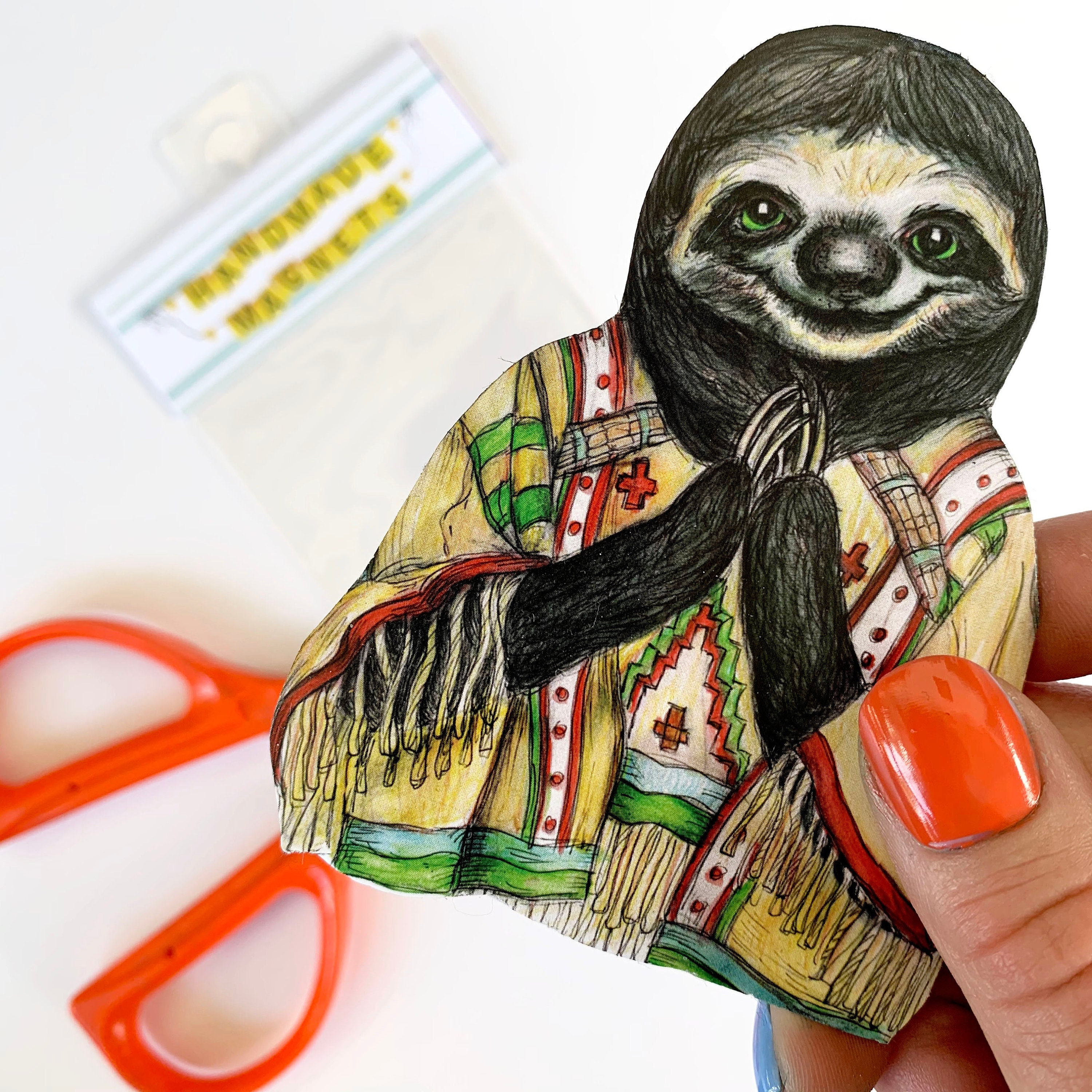 Sloth Magnet Refrigerator Magnet Anthropomorphic Animal - Etsy Canada