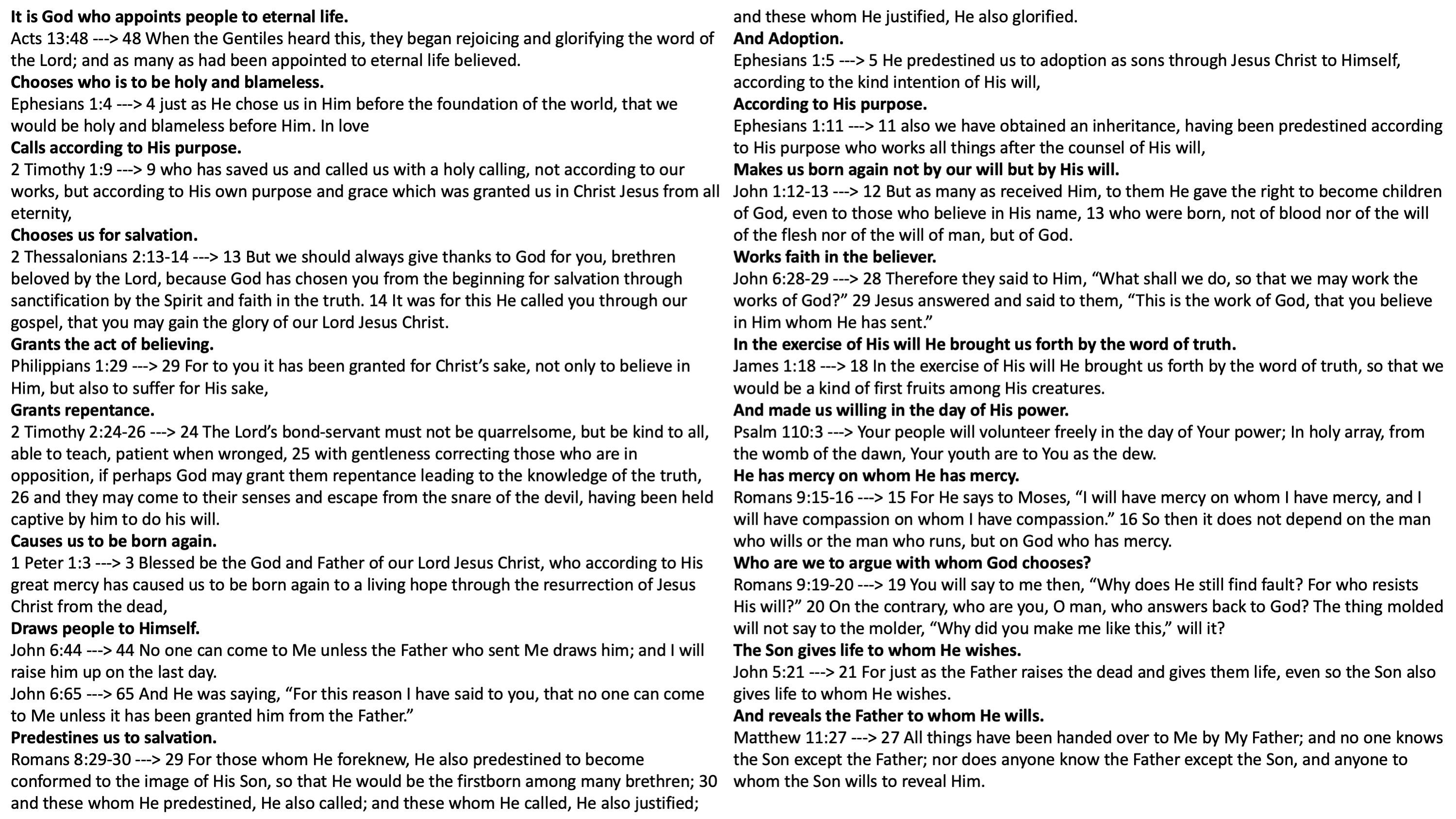 Calvinism Refutation Lightning Round - Etsy