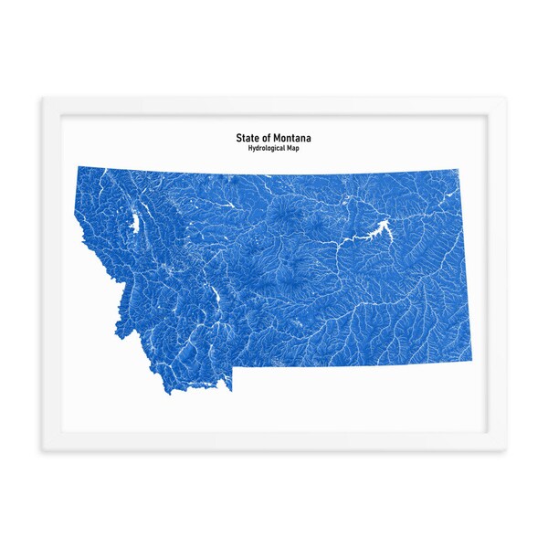 Montana Lake Map - Etsy