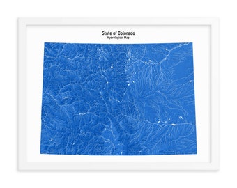 Colorado Hydrology Map - Etsy