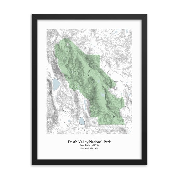 Death Valley National Park Print Topographic Map Map Art | Etsy