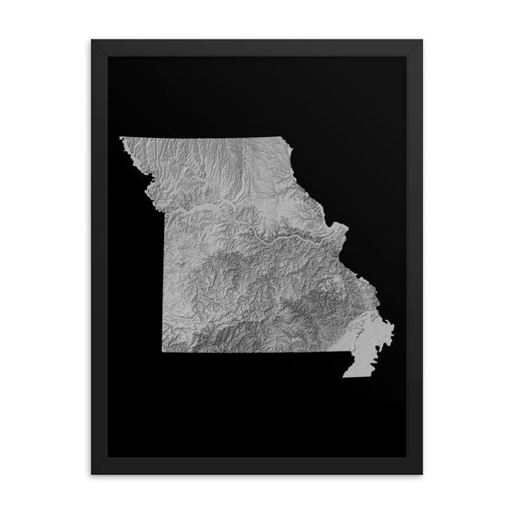 Missouri Topographic Map Map Art Print Missouri Gift - Etsy