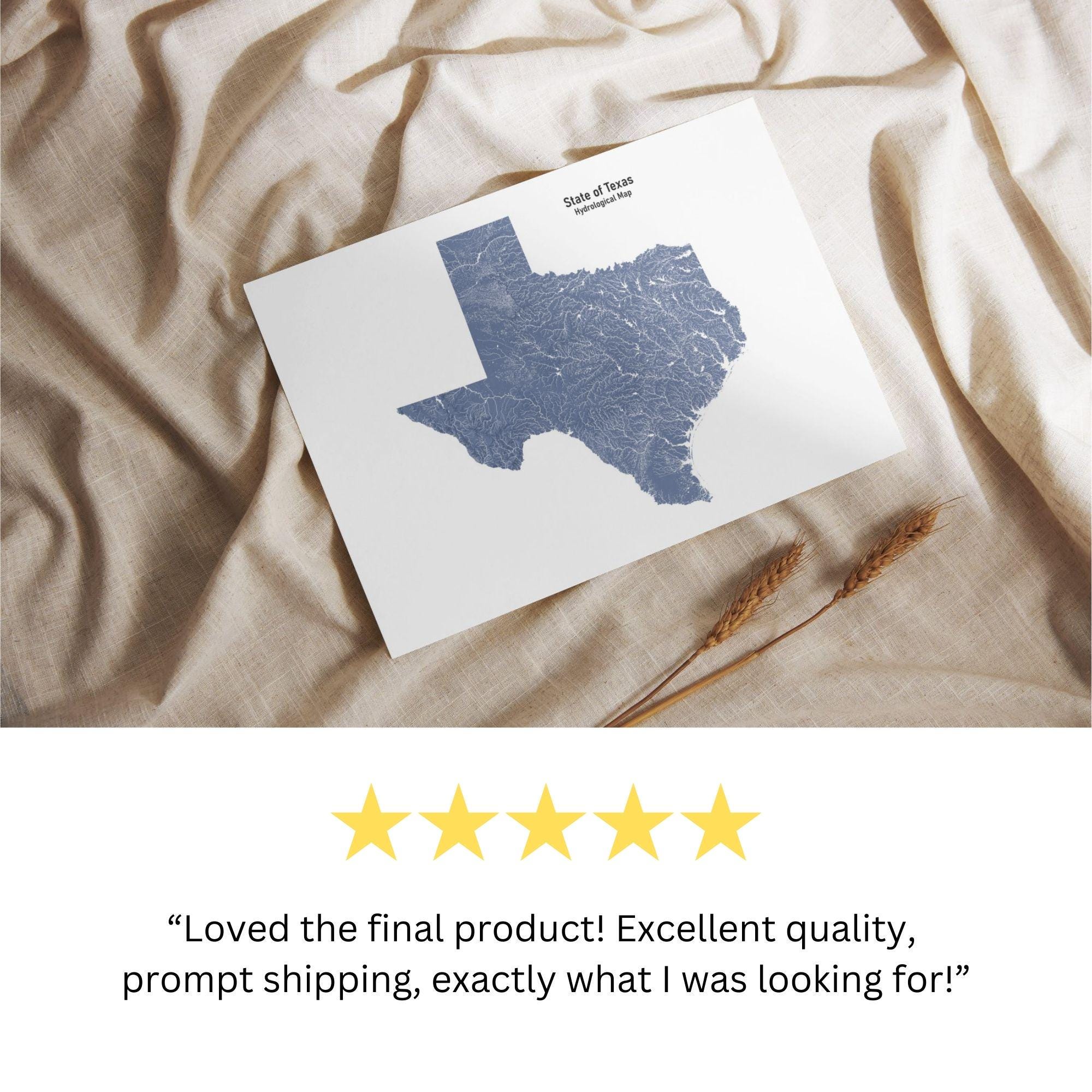 Texas Hydrology Map of Texas Rivers and Lakes Wall Art for Texas Nature ...