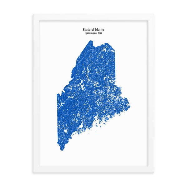 Maine Map Art - Etsy