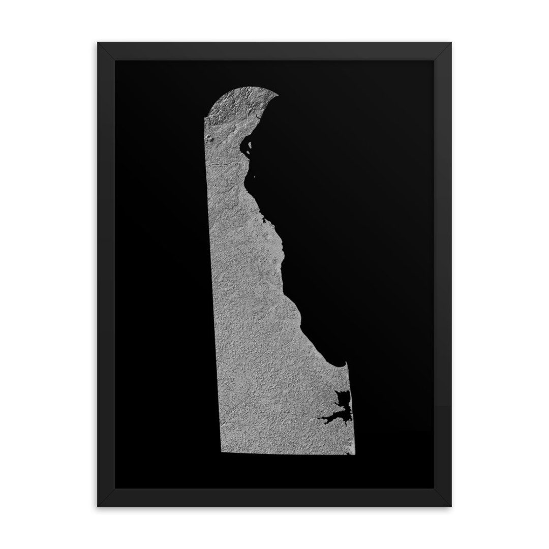 Delaware Topographic Map Map Art Print Delaware Gift Elevation Map ...