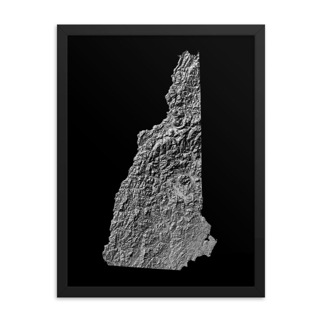 New Hampshire Topographic Map Map Art Print New Hampshire Gift ...