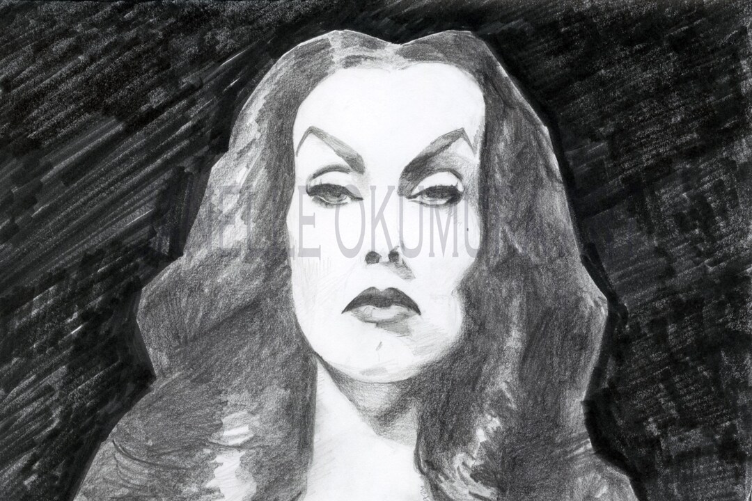 Women of Goth Postcard Vampira - Etsy