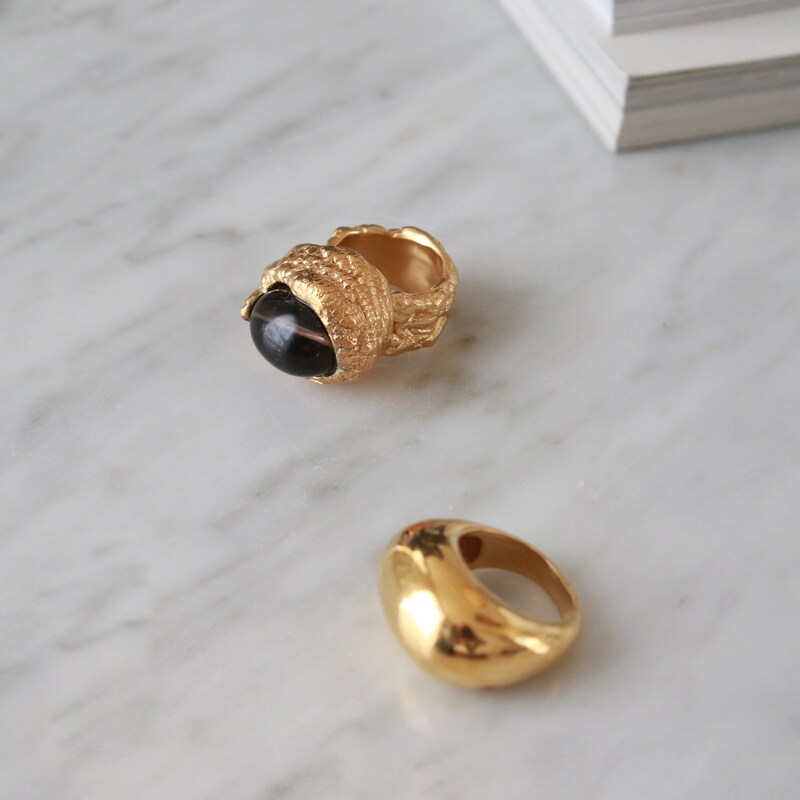 Chunky Gold Ring - Etsy