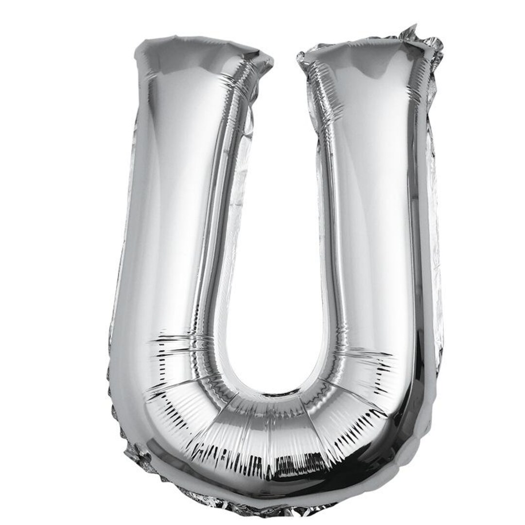 18" Silver Letter Balloon, U-Z, Birthday Party Decor - Etsy