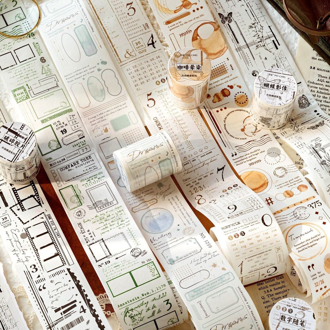 Fragment, Text, Film, Stamp, Number, Frame Washi Tape, for Scrapbook ...