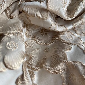 Gorgeous Gold Embroidered Jacquard Fabric Embossed Floral - Etsy