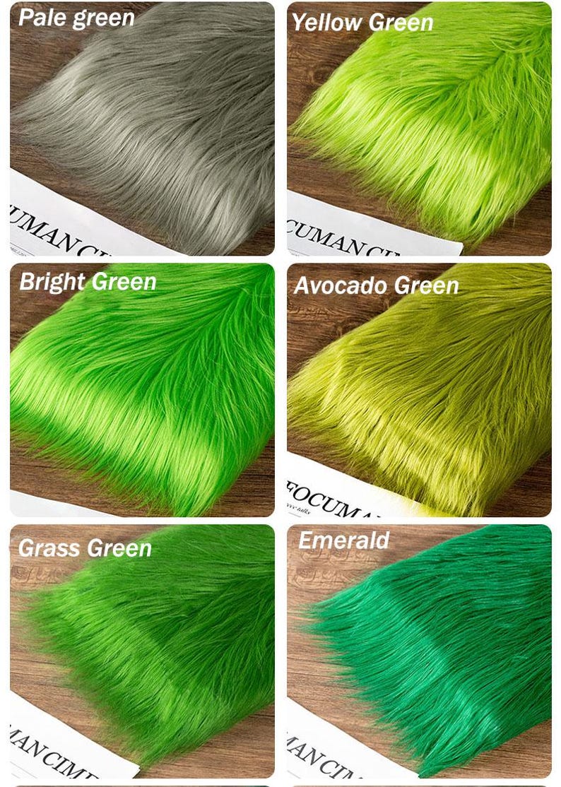Minky Long Pile Faux Fur Fabric, Cosplay Fursuit Material 50x50cm ...
