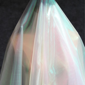 Symphony Laser Gauze Holographic Lace Fabric Transparent Perspective ...