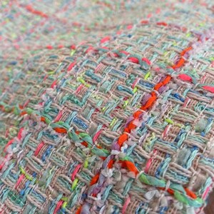 Colorful Check Tweed Fabric, Spring Tweed Fabric for Suit Coat, Dress ...