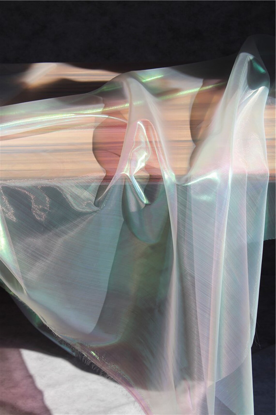 Symphony Laser Gauze Holographic Lace Fabric Transparent - Etsy