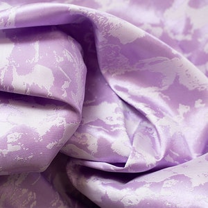Lilac Brocade Jacquard Fabric,purple Damask Fabric Double Face Fabric ...