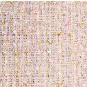 Candy Pink Tweed Fabric, Lovely Tweed Boucle Fabric With Tassel for ...