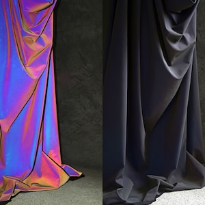 Colorful Reflective Laser Holographic Fabric Illusion Hologram Fabric ...