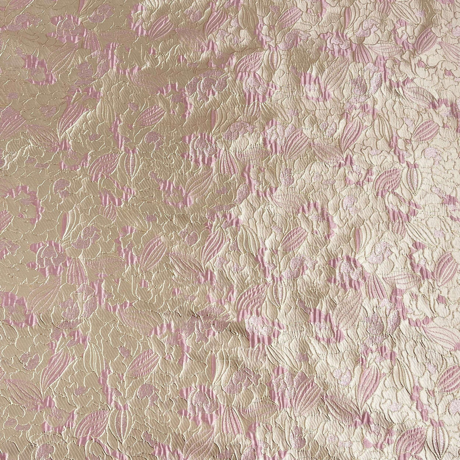 Elegant Gold Jacquard Fabric Embossed Flower Brocade - Etsy