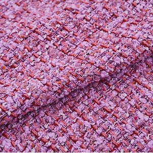 Colorful Pink Tweed Fabric, Woollen Fabricfabric, Tweed Boucle Fabric ...