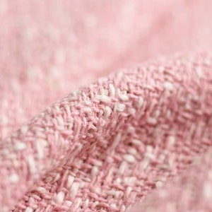 Pale Pink Tweed Fabric, Lovely Wool Tweed Boucle Fabric for Suit Coat ...