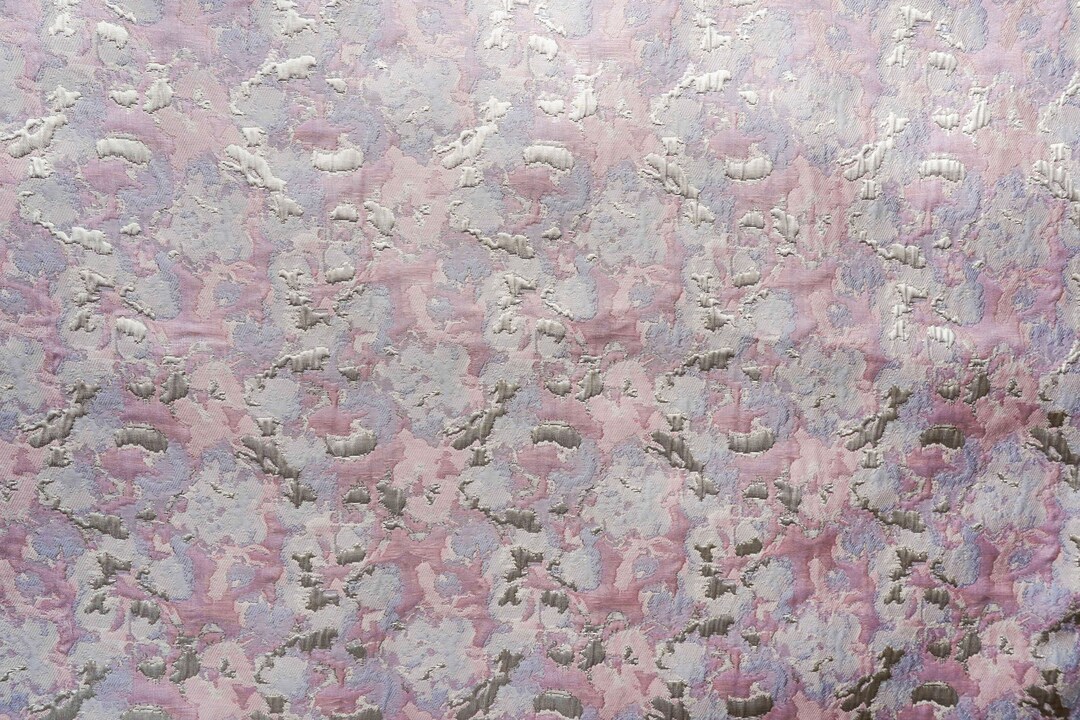 Sliver and Lilac Jacquard Fabric, Emboss Metallic Brocade,damask Fabric ...