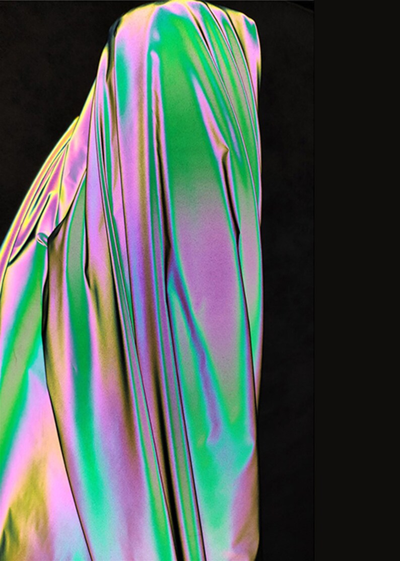 Iridescent Retro Reflective Laser Holographic Fabric Illusion | Etsy