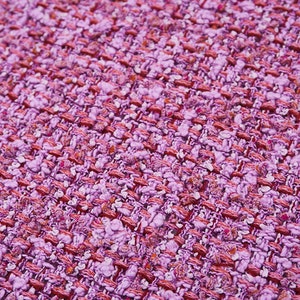 Colorful Pink Tweed Fabric, Woollen Fabricfabric, Tweed Boucle Fabric ...