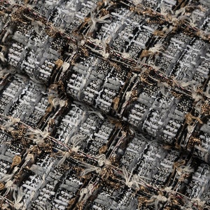 Gray Tweed Fabric, Woollen Tweed Fabric, Blended Fabric for Suit Coat ...