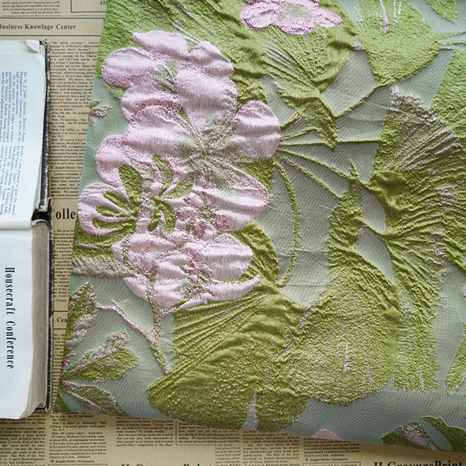 Vibrant Green Jacquard Fabric Embossed Gold Thread Brocade - Etsy