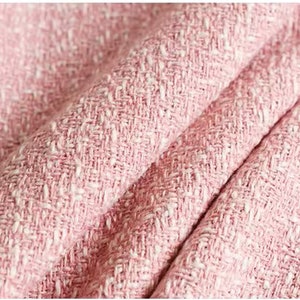 Pale Pink Tweed Fabric, Lovely Wool Tweed Boucle Fabric for Suit Coat ...