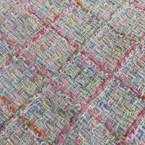 Colorful Check Tweed Fabric, Spring Tweed Fabric for Suit Coat, Dress ...