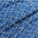 Blue Tweed Boucle Fabric, Woven Check Pattern Dense Tweed Fabric for ...