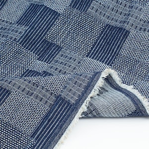 Vintage Patchwork Denim Jacquard Fabric, Cotton Denim for Jeans ...
