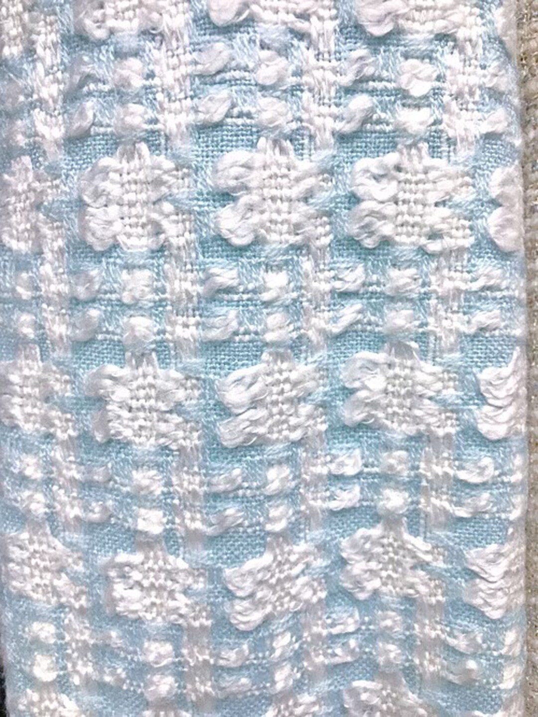 Baby Blue Tweed Fabric by the Yard, Tweed Boucle Fabric for Suit Coat ...
