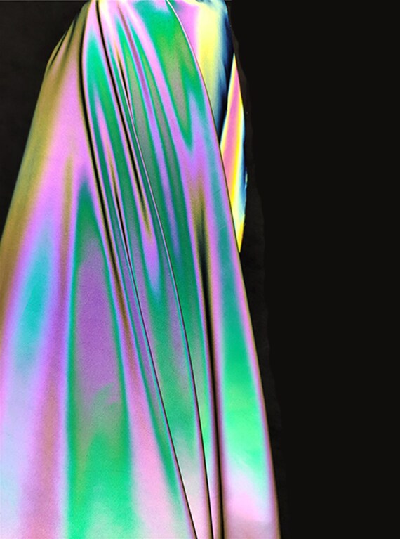 Iridescent Retro Reflective Laser Holographic Fabric Illusion | Etsy