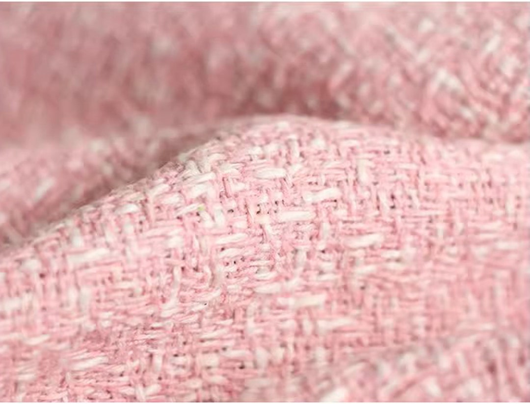 Pale Pink Tweed Fabric, Lovely Wool Tweed Boucle Fabric for Suit Coat ...