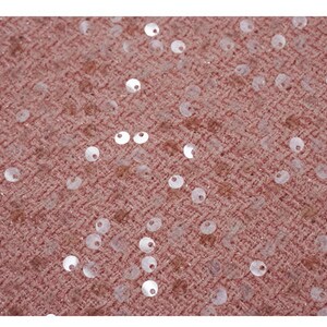 Pale Pink Tweed Fabric by the Yard, Sequins Beaded Tweed Boucle Fabric ...
