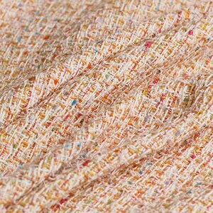 Colorful Yarn Tweed Boucle Fabric by the Yard, Woven Tassel Tweed ...
