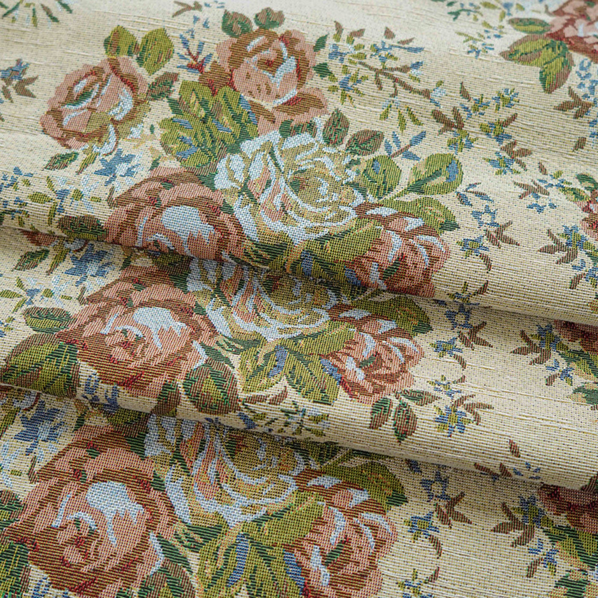 Vintage Upholstery Fabric by the Yard for Sofa Chairsflora - Etsy