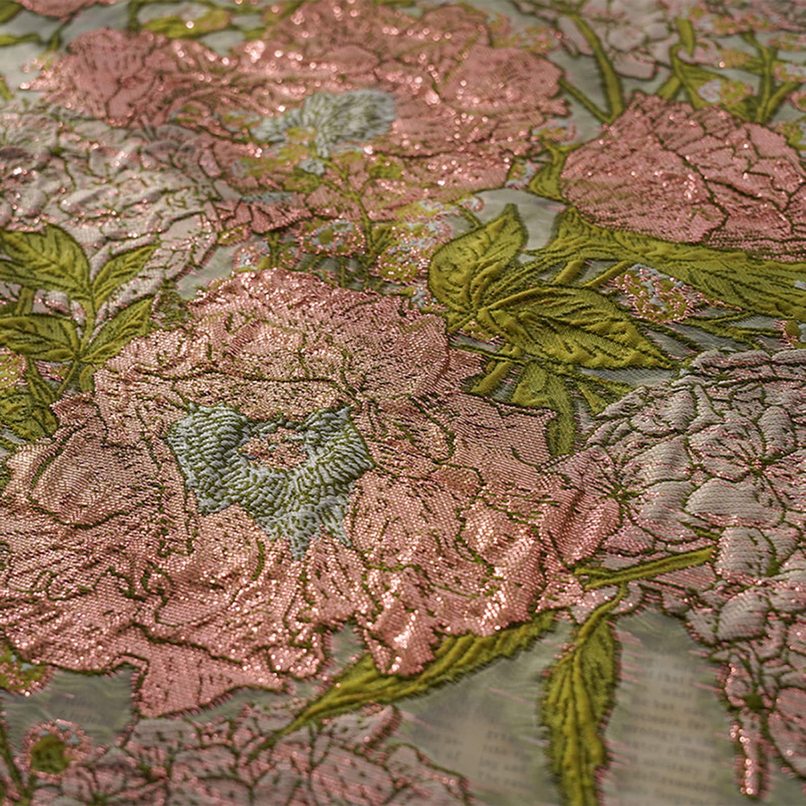 Gorgeous Jacquard Fabric, Embossed Floral Brocade Shimmer Gold ...