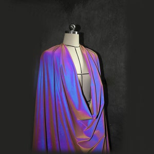 Colorful Reflective Laser Holographic Fabric Illusion Hologram Fabric ...
