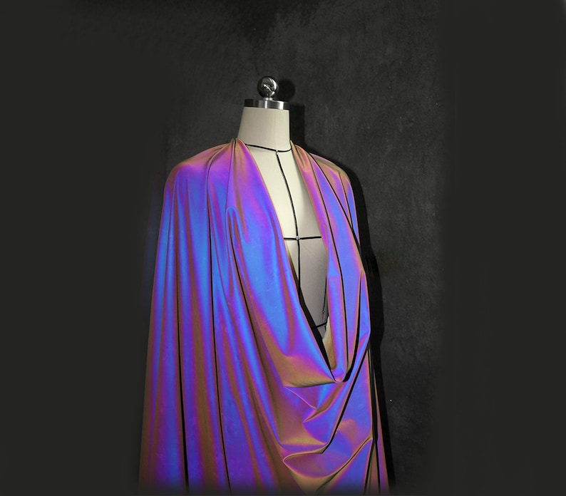 Colorful Reflective Laser Holographic Fabric Illusion Hologram Fabric ...