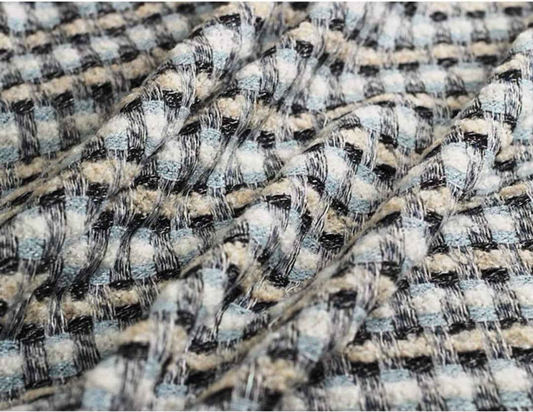 Wool Tweed Fabric, Check Tweed Boucle Fabric for Suit Coat, Dress ...