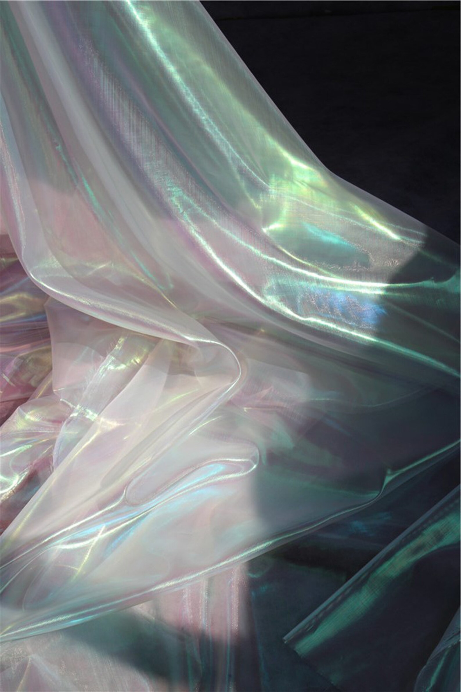 Symphony Laser Gauze Holographic Lace Fabric Transparent - Etsy