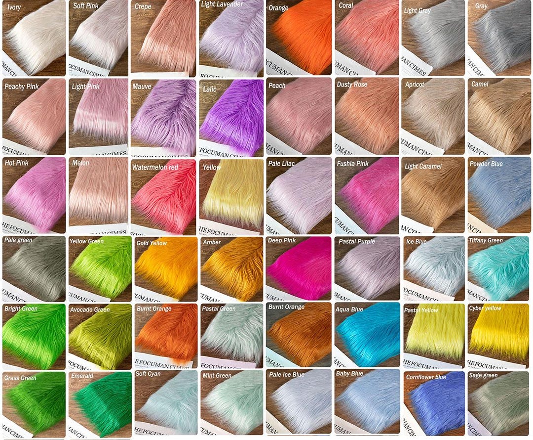 Minky Long Pile Faux Fur Fabric, Cosplay Fursuit Material 50x50cm - Etsy