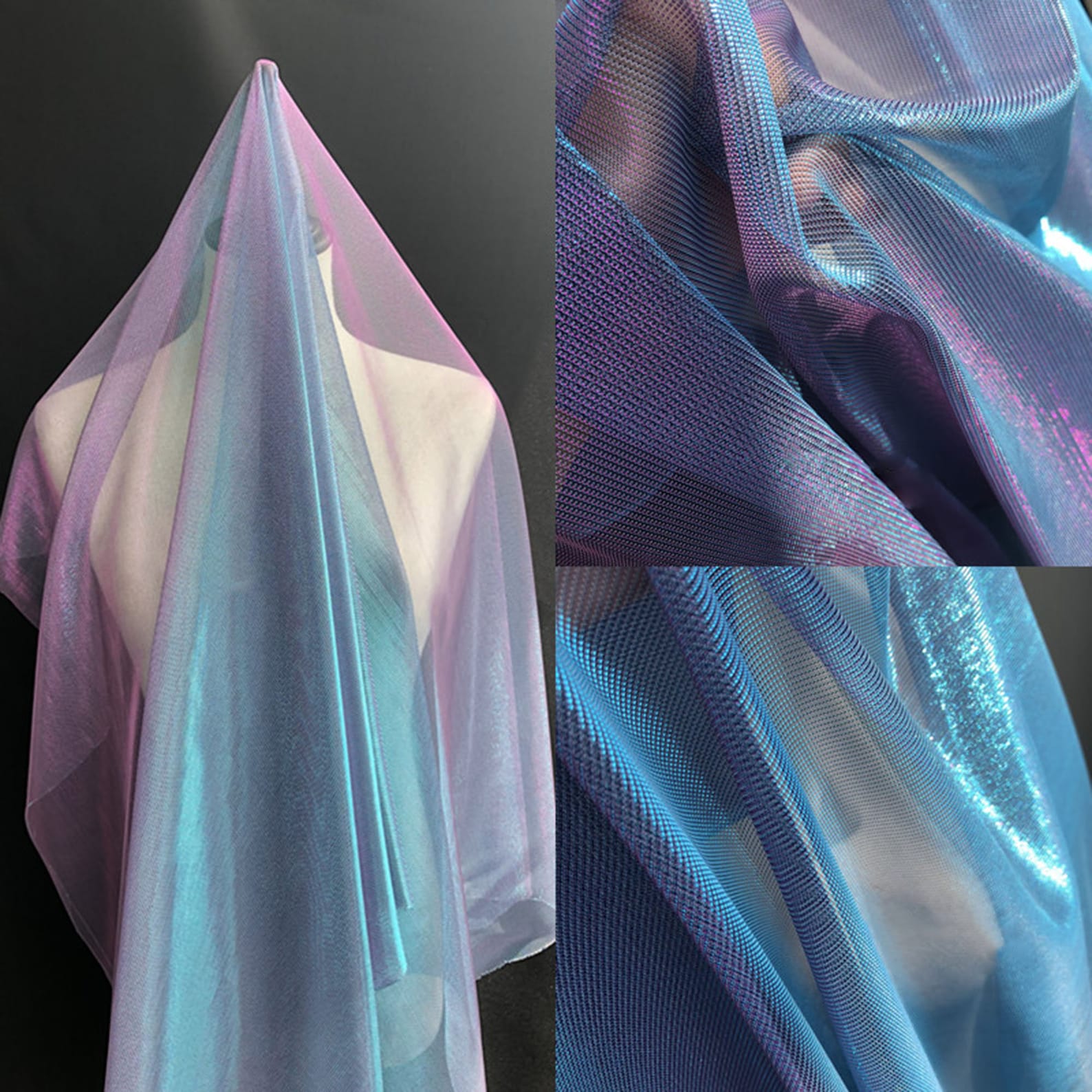 Reflective Holographic Fabric,fashion Polyester Symphony Laser Fabric ...