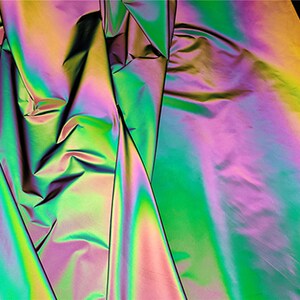 Iridescent Retro Reflective Laser Holographic Fabric Illusion - Etsy