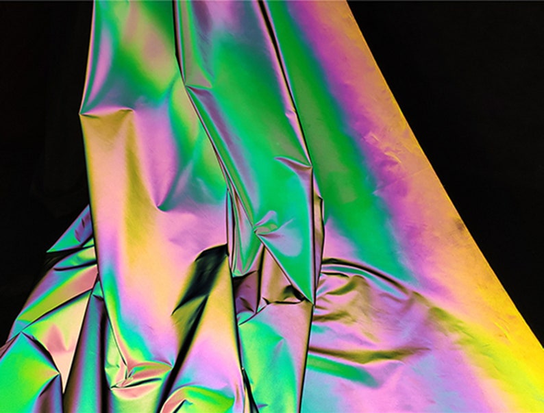 Iridescent Retro Reflective Laser Holographic Fabric Illusion | Etsy